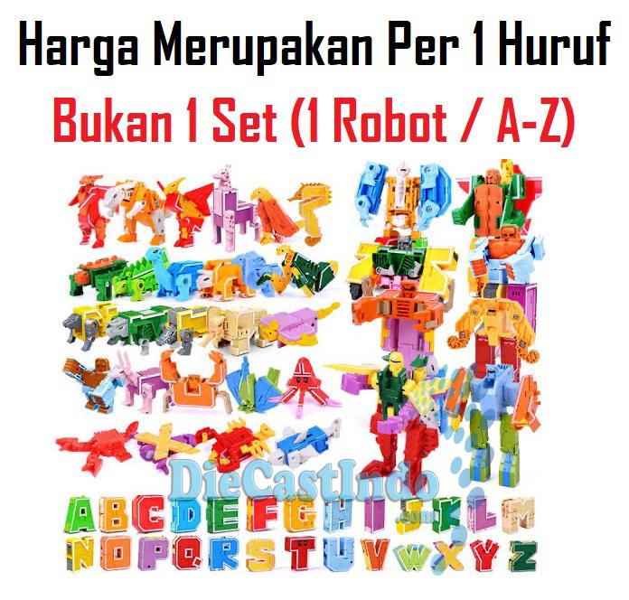 Mainan Anak - Alphabet Robot (Satuan) - Mainan Huruf Transformasi ...