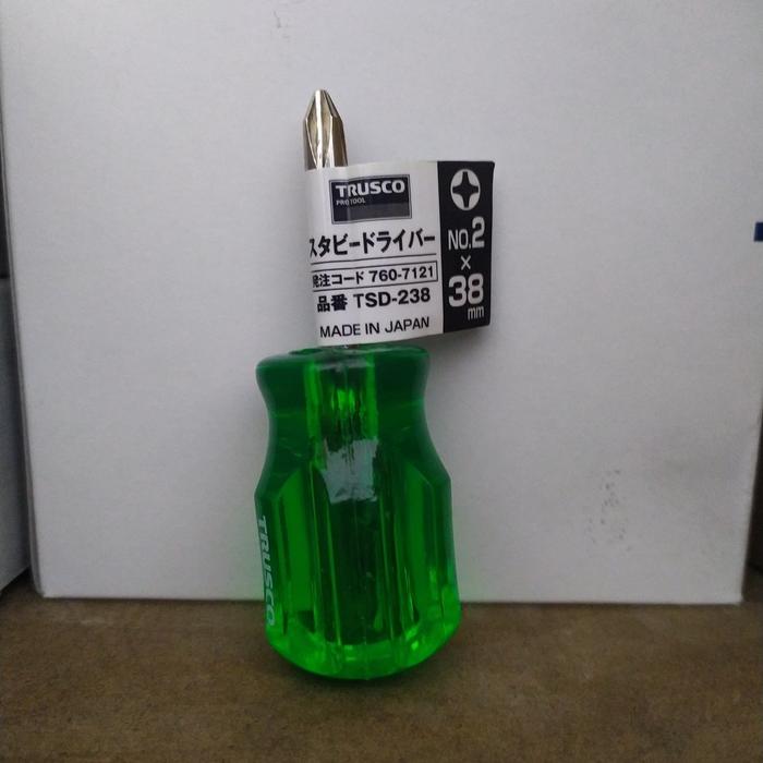 Jual TRUSCO TSD-238 Obeng Plus Cebol PH2 x 38mm Stubby Screwdriver PH 2 ...