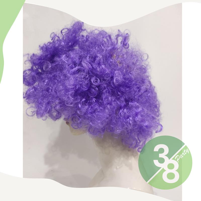 Wig Pesta Rambut Kribo / Keriting / Badut Party Cosplay Ungu Purple ...