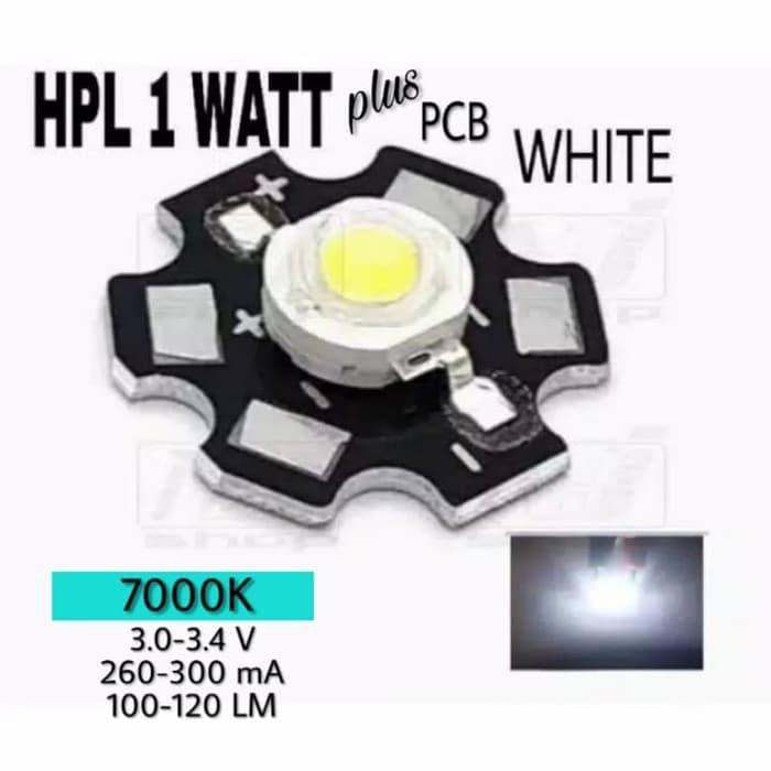 Led hpl 1 watt putih plus PCB Heatsink Aquascape - Shop | Tokopedia