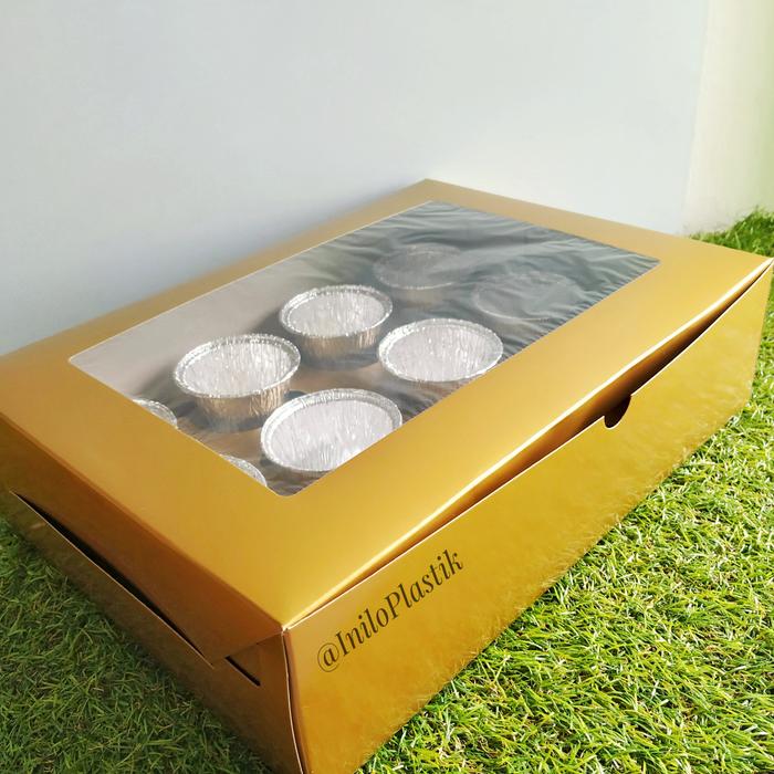 Jual Dus Cupcake Lubang 12/ Box Kemasan Kue Cupcake Muffin Lubang 12 ...