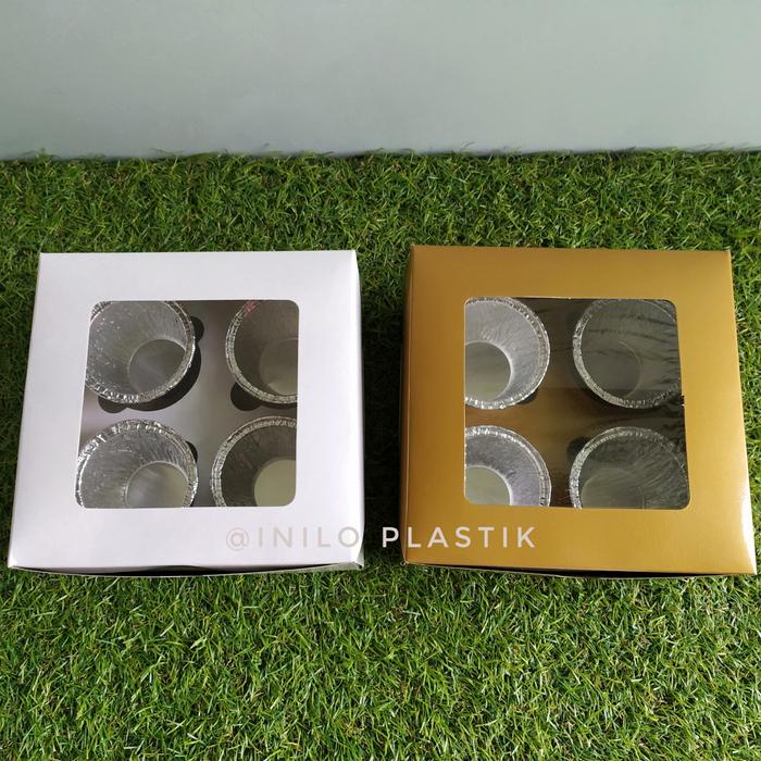 Jual Dus Cupcake Lubang 4 / Box Kemasan Kue Cupcake Muffin Lubang 4 ...