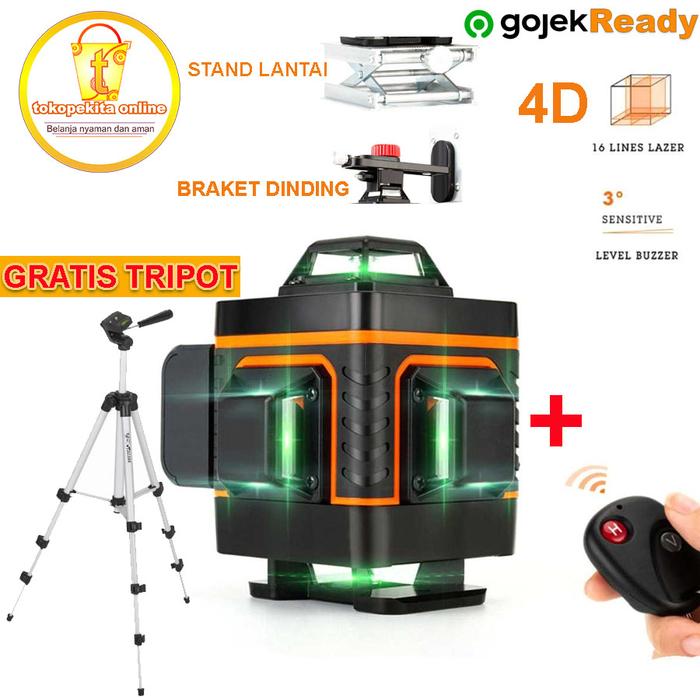 Jual Alat Siku Cross 16 Line Laser 4d Level / leveling Dinding / Wall ...