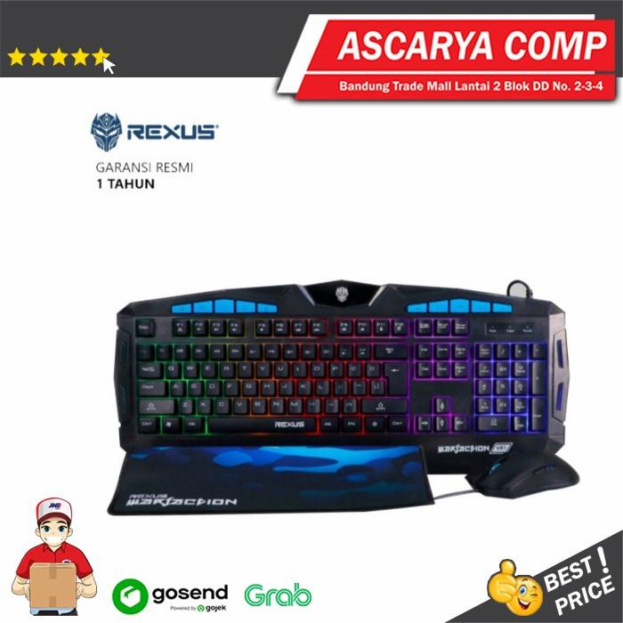 Keyboard Mouse Gaming Rexus Warfaction Vr1 Backlight - Shop | Tokopedia