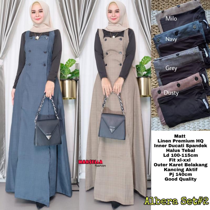 setelan wanita terbaru albera set2 outer plus iner nyaman dipakai ...