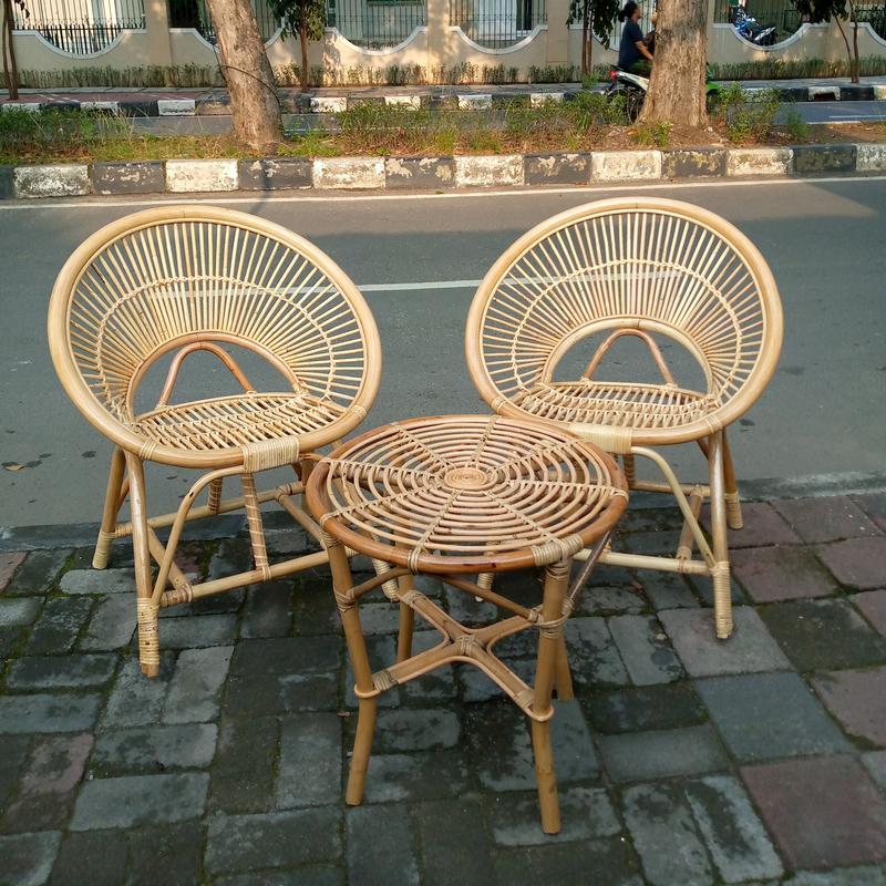 kursi rotan teras santai sinar 1set - Shop | Tokopedia