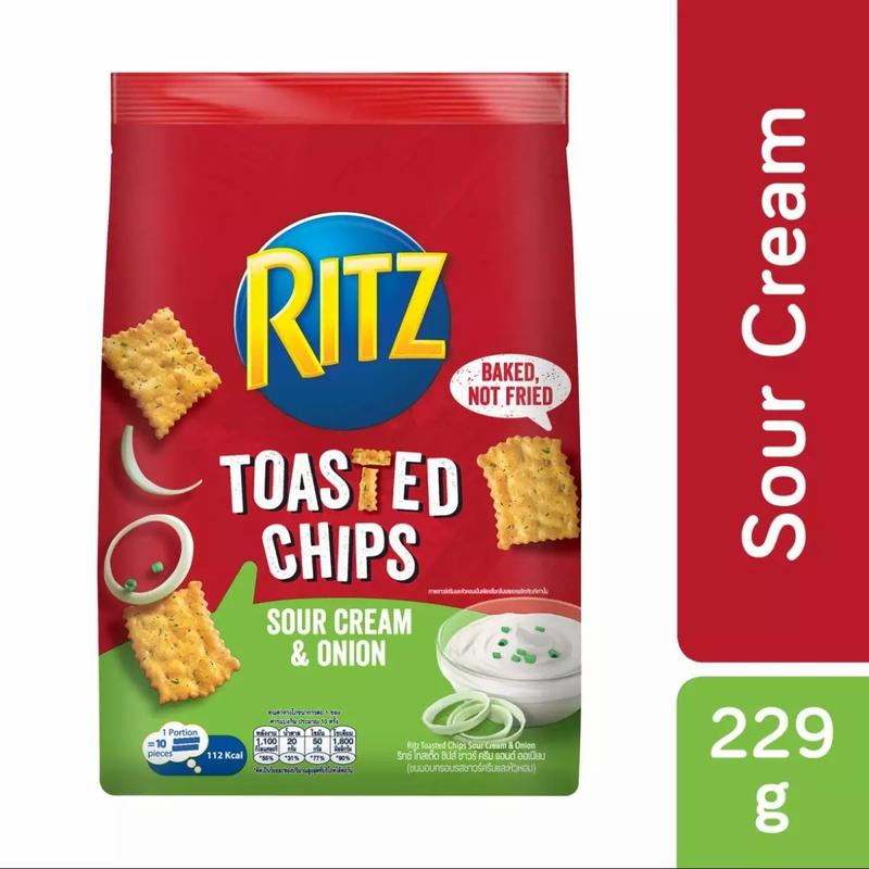 Ritz Toasted Chips Sour Cream & Onion (229g) Ready Stock - Shop | Tokopedia