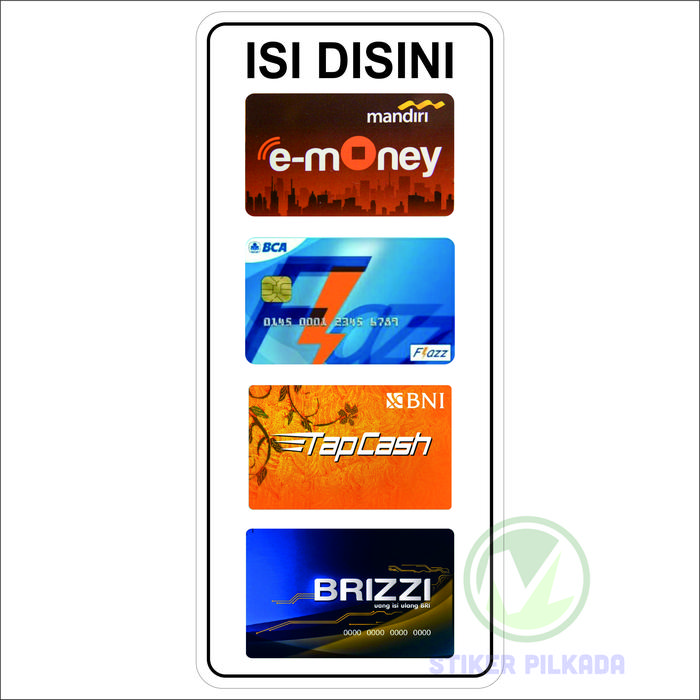 Jual STIKER VINYL ISI DISINI EMONEY TOP UP 22X10CM - Kota Tangerang ...