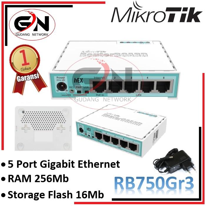 MIKROTIK RB750Gr3 (hEX)/ ROUTER MIKROTIK RB750 GR3 HEX/ RB 750GR3 ...