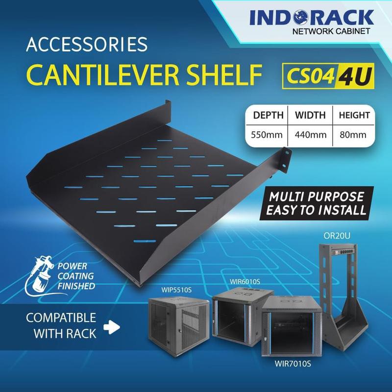 CS04 - Cantilever 2U Depth 550mm - 19Inch - INDORACK - Shop | Tokopedia