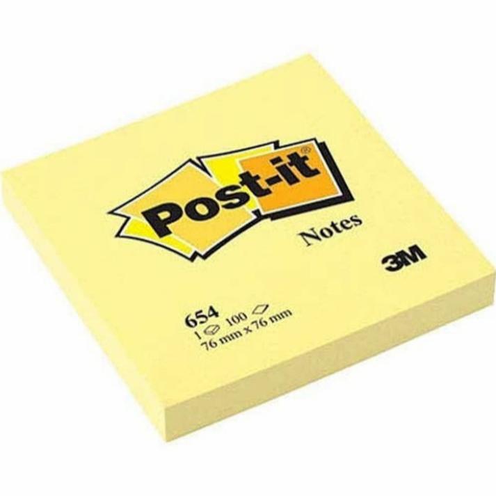 3M post it sticky note 654 yellow - Shop | Tokopedia