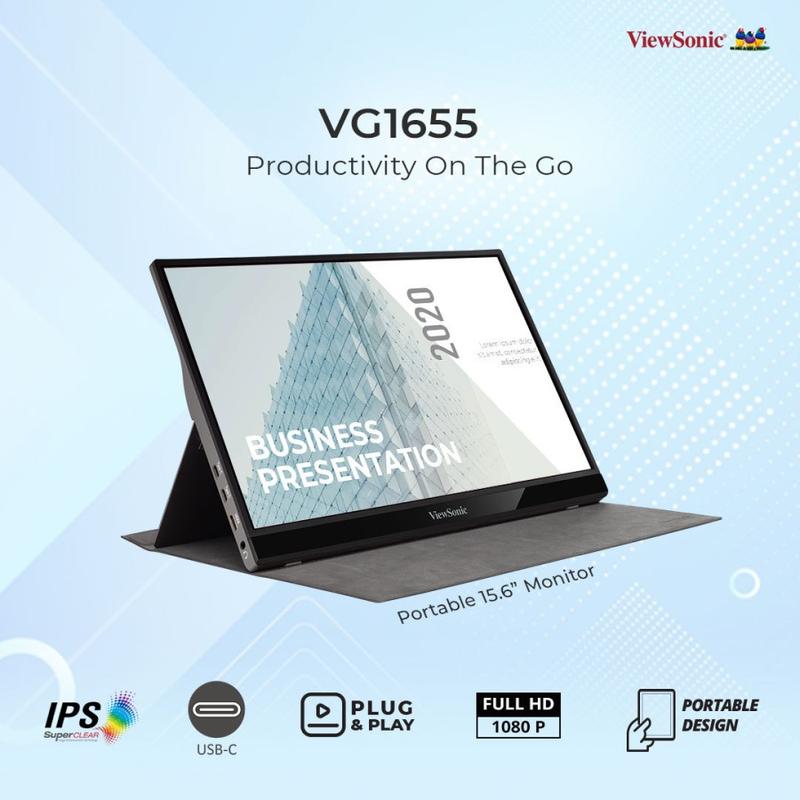 Monitor Portable 16" ViewSonic VG1655 |IPS|USB Type C|Full HD - Shop ...