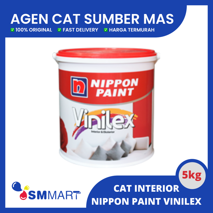Jual NIPPON PAINT VINILEX WARNA TINTING / CAT TEMBOK INTERIOR 5 KG ...