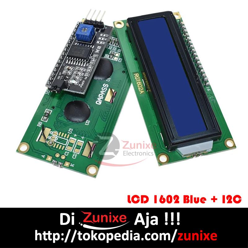 LCD 1602 BLUE BACKLIGHT WITH I2C SERIAL INTERFACE MODULE TERSOLDER ...