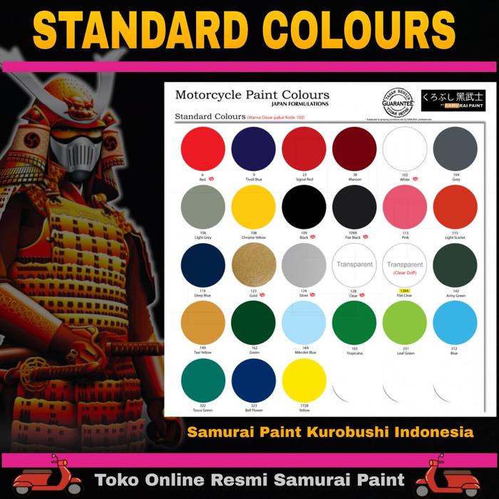 Jual Samurai Paint Standard Colours PART 1 High Quality JAPAN ...