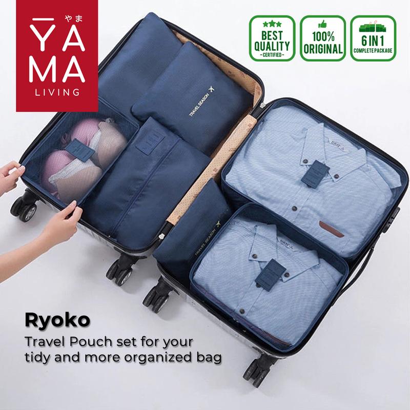 YAMA RYOKO Tas Travel Set 6in1 Pouch Organizer Storage Bag Pakaian ...