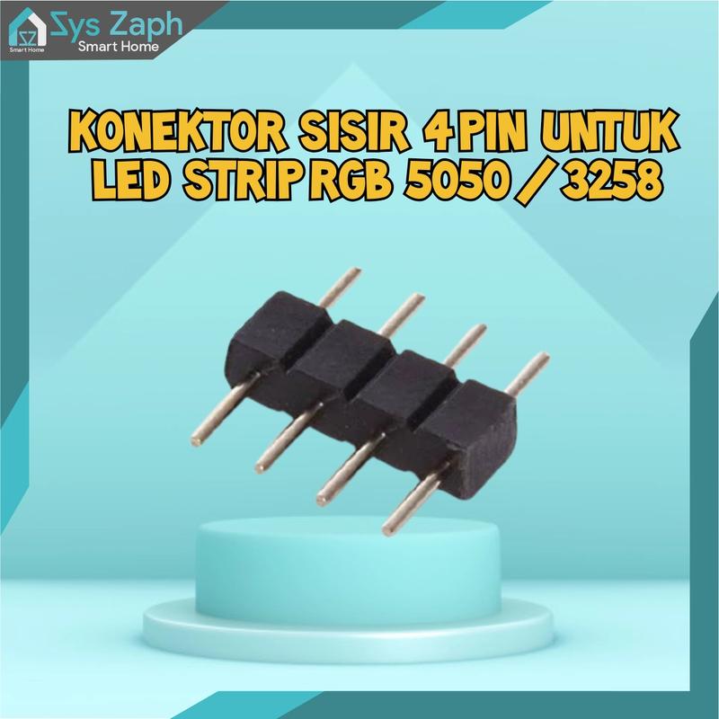 Konektor 4 Pin Sisir Male LED Strip RGB 5050 / 3528 Round Header - Shop ...