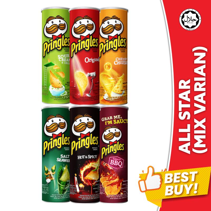 Pringles All Star Snek Keripik (Mix 6 Varian) - Shop | Tokopedia