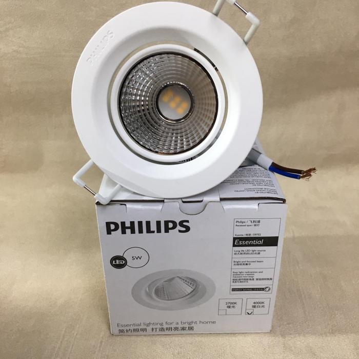 Jual Philips downlight KYANITE 070 5W 40K WH Natural Recessed LED ...