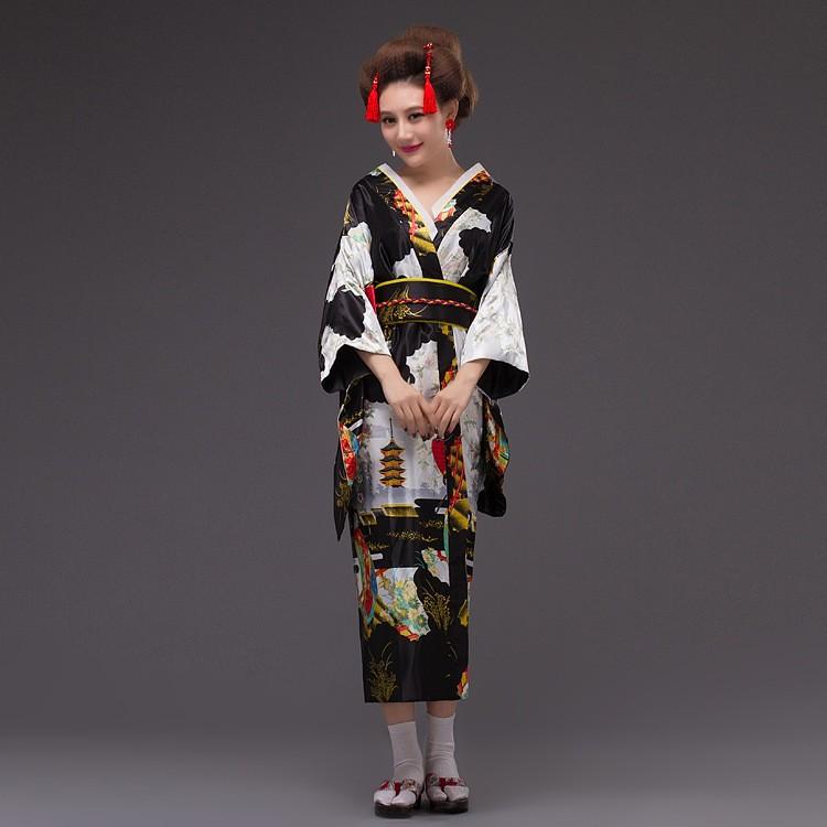KIMO baju tradisional jepang kimono high quality satin cosplay - Shop ...