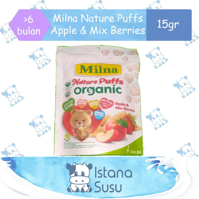 Milna Nature Puffs Organic Apple Mix Berries 15gr - Shop | Tokopedia