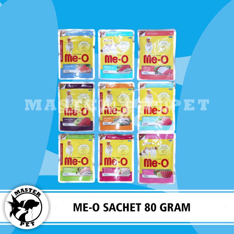 Meo Makanan kucing Basah Cat Food Pouch Wetfood Me-O Sachet 80 - Shop ...