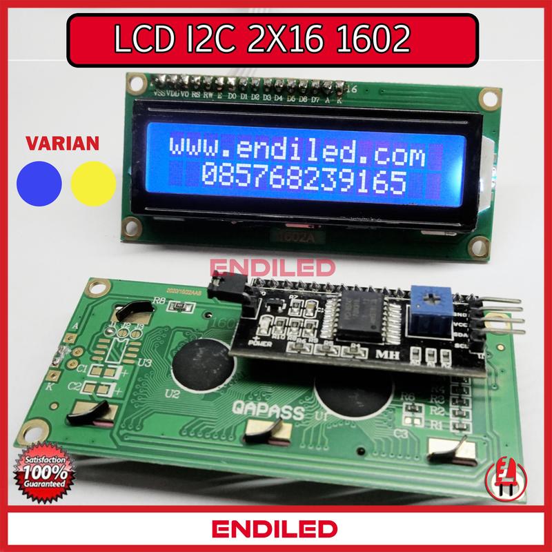 LCD I2C 2X16 1602 - Shop | Tokopedia