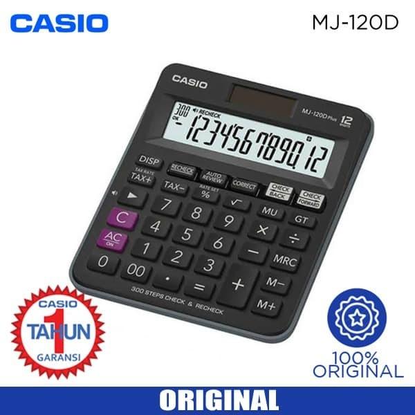 Promo CASIO Kalkulator MJ-120D dengan Tombol Up Down untuk 150 Langkah ...