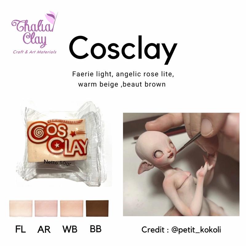 POLYMER CLAY COSCLAY 50GR MODELLING CLAY SCULPTING FIGURE DIY - Shop ...