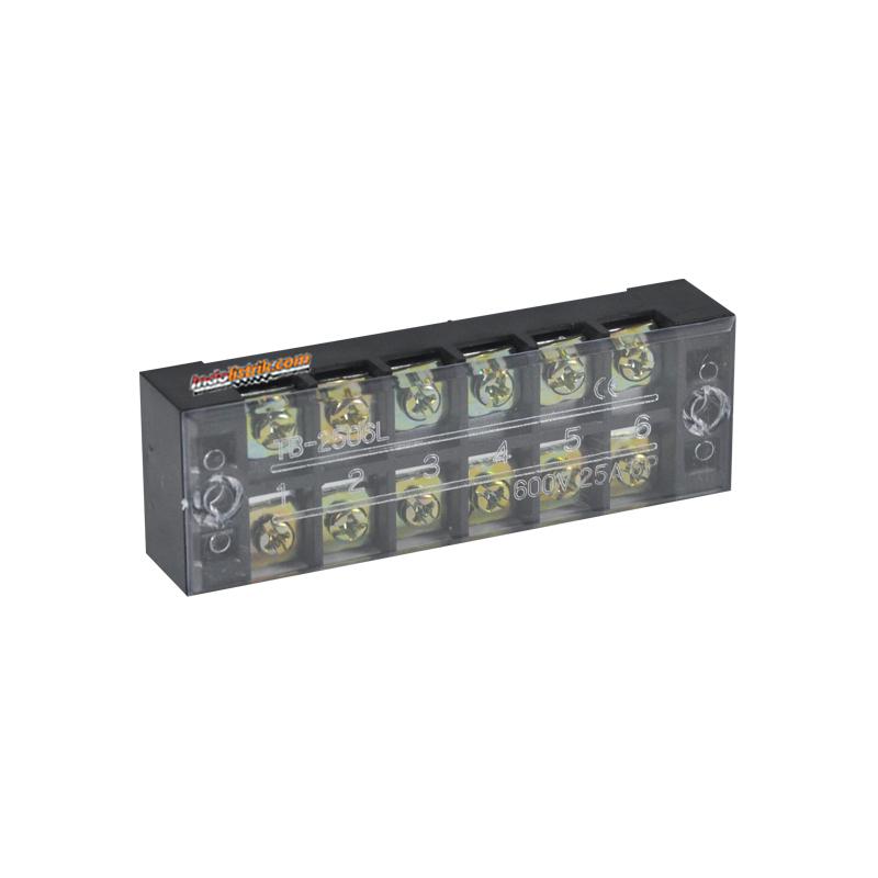 Terminal Block 6Pole x 25A TB2506 TAB Terminal Blok Kabel - Shop ...