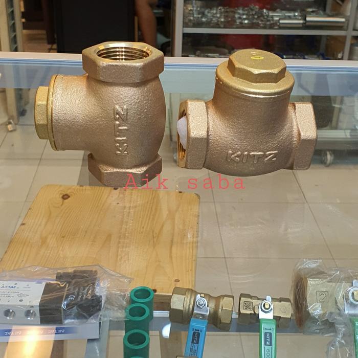 Jual swing check Valve kitz 11/4"(inch) kitz check valve kuningan ...