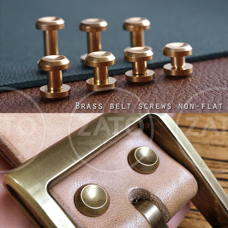 NON-FLAT Belt Screws - Solid Brass - leather tools - Shop | Tokopedia