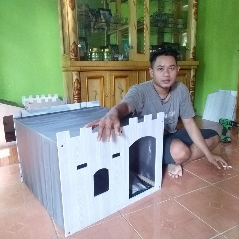 CAT CONDO KANDANG KUCING WOODEN CAT HOUSE CAT TOWER DEWASA - Shop ...