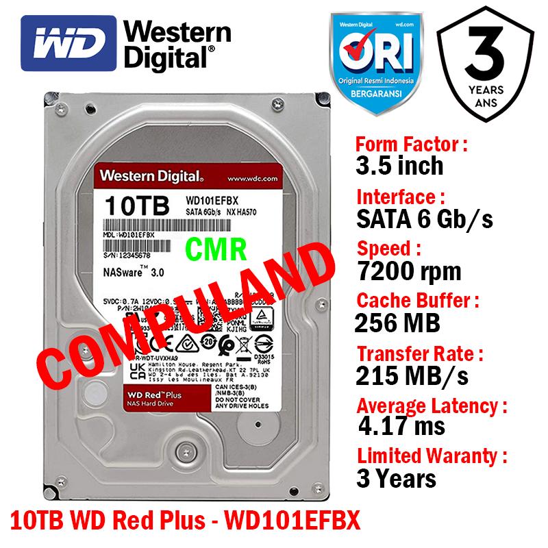 WD Red Plus 10TB Hard DIsk / Harddisk / HDD 3.5" NAS – WD101EFBX - Shop ...