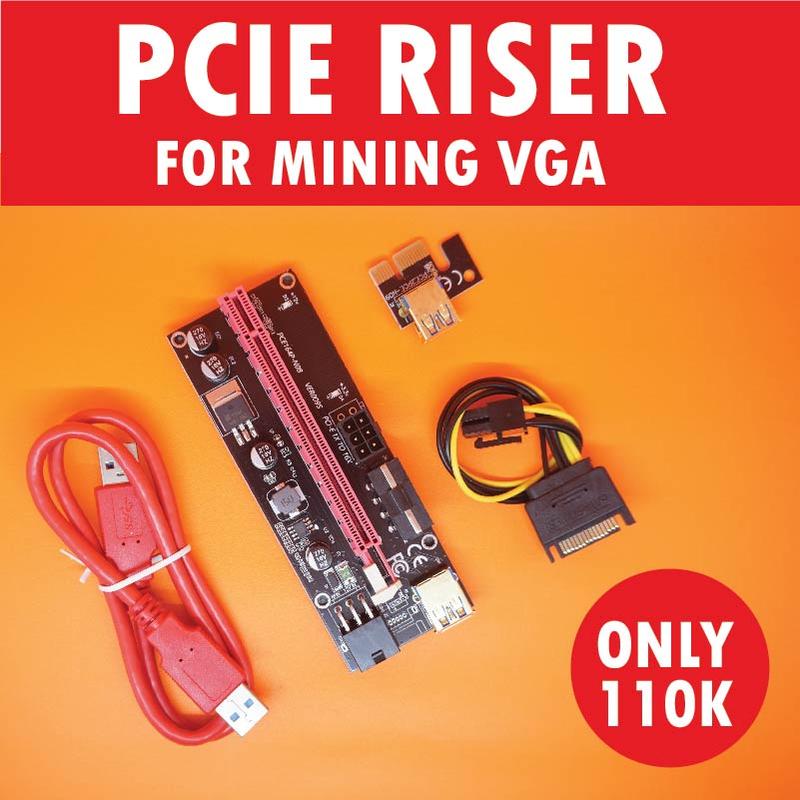 MINING RISER VER009S 009s Dual 6PIN PCIE PCI-E + SATA / Molex - Shop ...