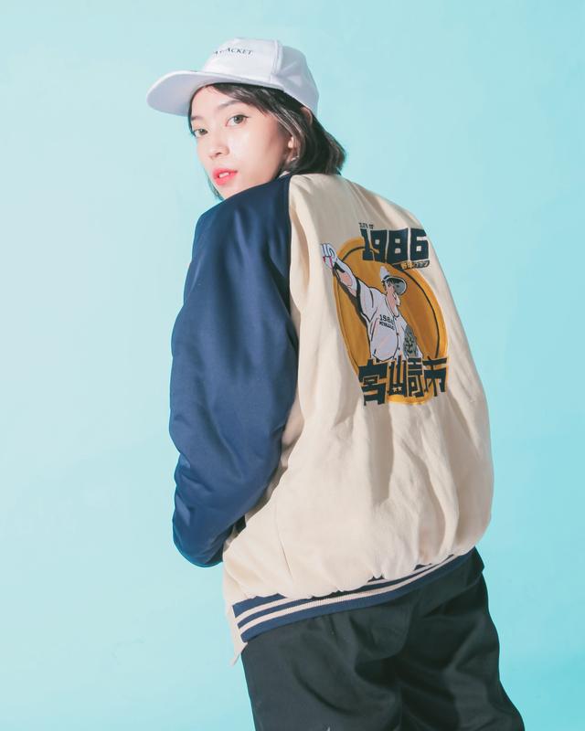 Miyazaki Club of 1986 Varsity Baseball Jepang Vintage Jaket Biru - Shop ...