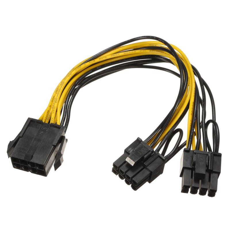 Kabel PCI-E 8-pin to 2x 6 2-pin Power Splitter Cable Mining Equipment ...