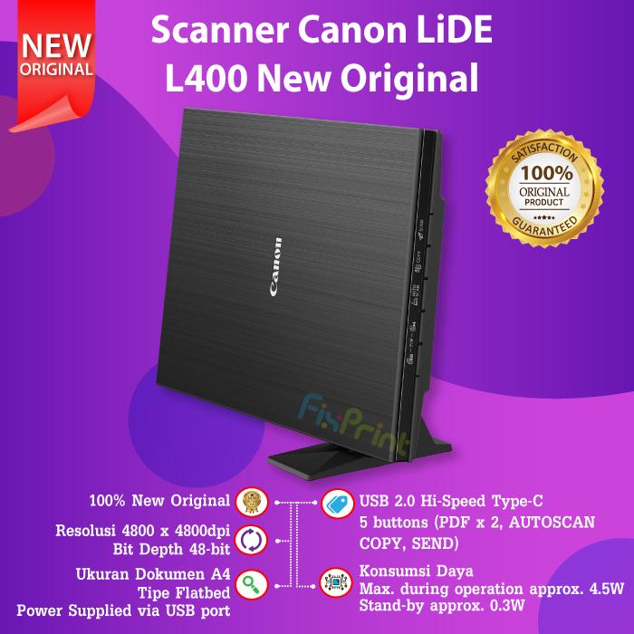 RESMI CanoScan LiDE 400 Flatbed Scanner Canon A4 Scan L400 LiDe 220 ...