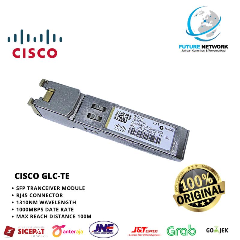 CISCO GLC-TE SFP Transceiver Module 1000Mbps Date Rate 1310nm ...