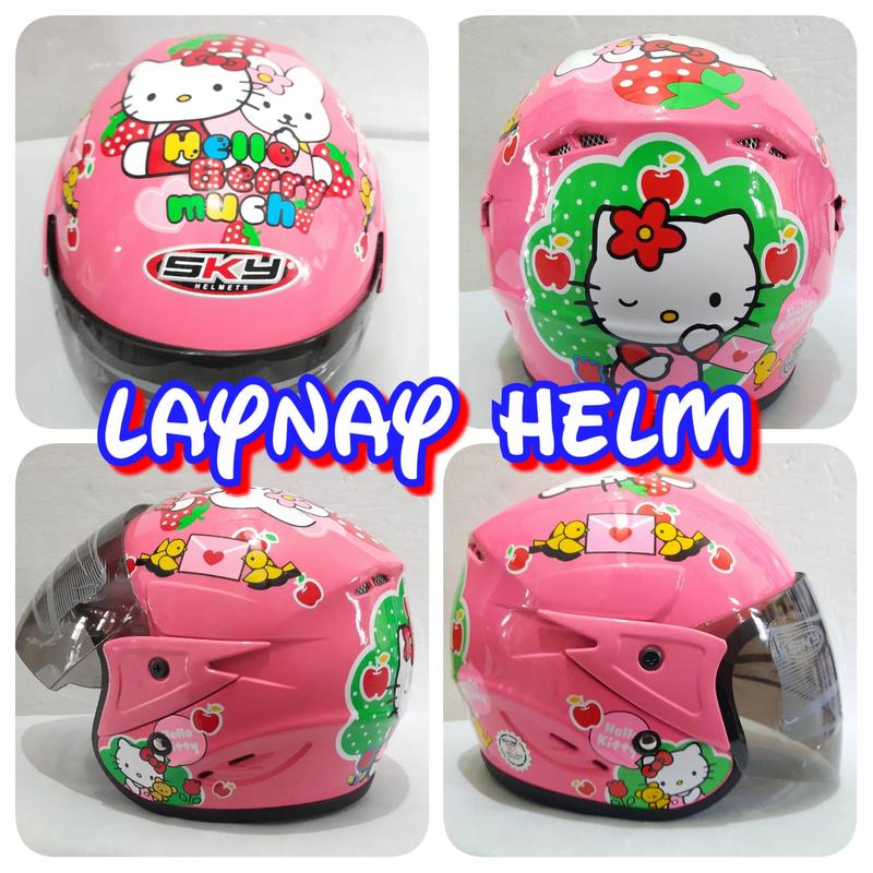 Helm anak murah SNI Hello kity - Shop | Tokopedia