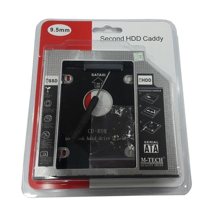 HDD CADDY 9.5mm - Hard Disk Drive Caddy For Laptop 9.5mm SATA to SATA ...