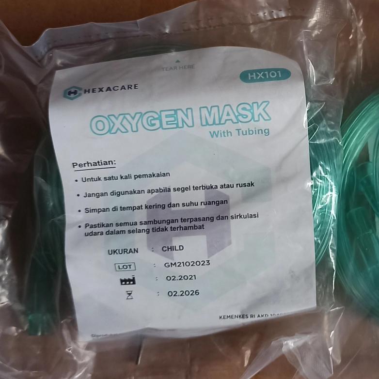 Oxygen Mask Child With Tubing Masker Oksigen Anak - Shop | Tokopedia