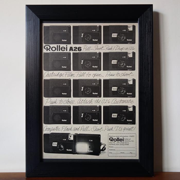 Jual Iklan ROLLEI A26 Asli. Wall Decor Poster Kamera Analog Klasik ...