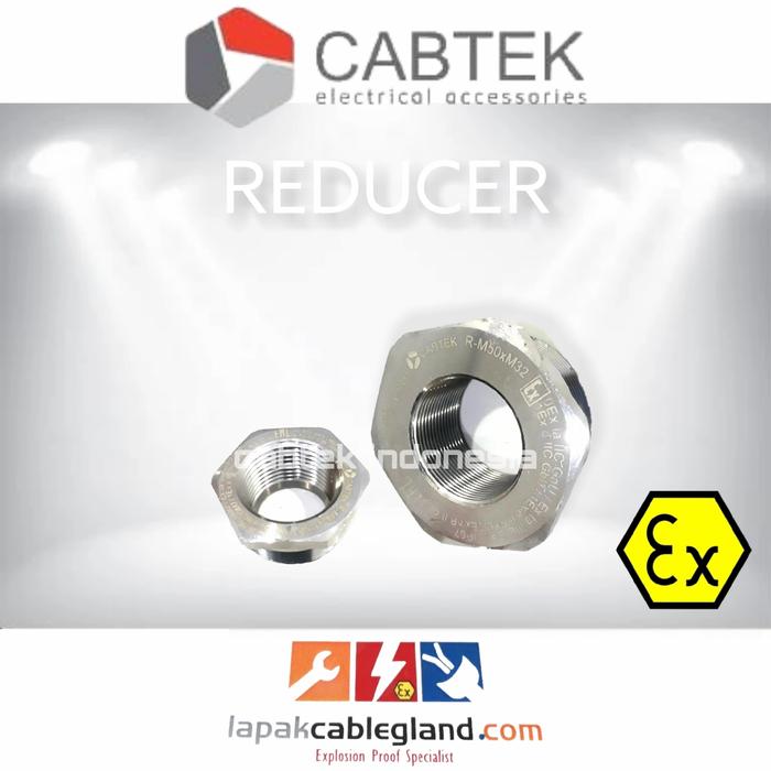 Jual CABTEK Reducer Exproof R- M50 (M) x M32 (F) Brass Nickel Plated c ...