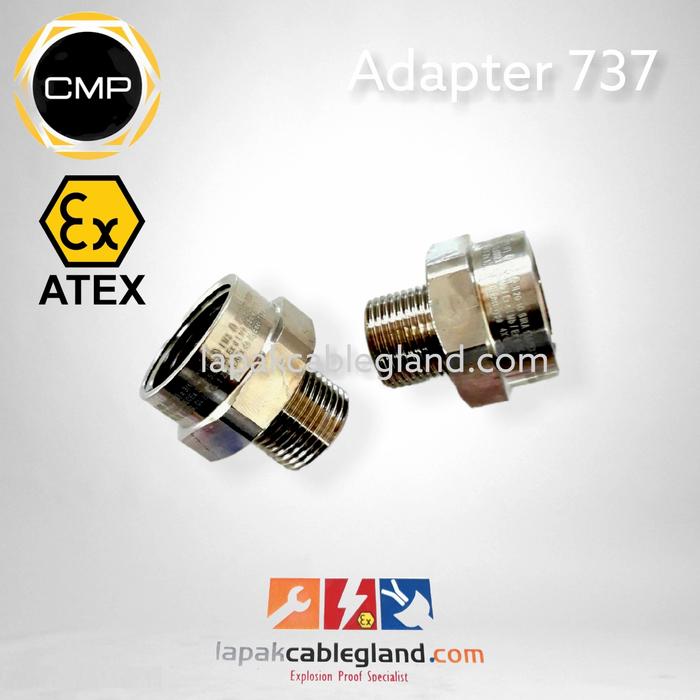 Jual CMP Adapter Explosion Proof 737 M20 x 3/4" NPT Brass Nickel Plated ...