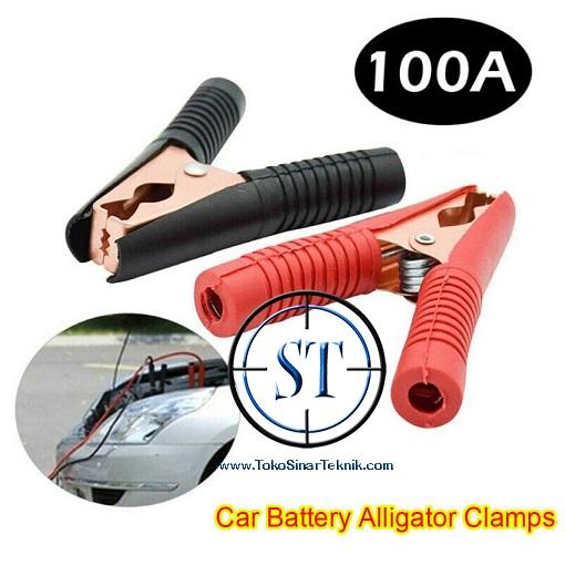 BA-107E Capitan Aki Tembaga 100A Aligator Clip Besar Jepit Accu 9cm ...