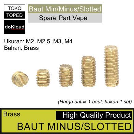 Baut SLOTTED - MINUS - MIN Brass | gold M2 M2.5 M3 M4 coil screw - Shop ...