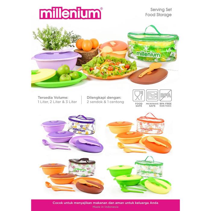 Jual MILLENIUM SERVING SET / Kotak Makanan Wadah Tempat Sayur Set ...