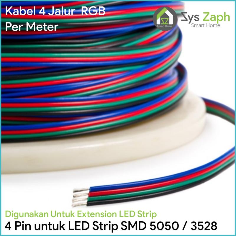 Kabel LED Strip RGB 4 Pin 5050 / 3258 Meteran Per Meter Jalu - Shop ...