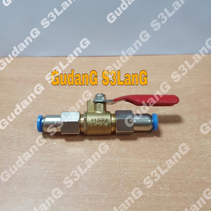 Jual Stop Kran Ball Valve Mini lengkap Nepel Sambung Selang Angin PU ...
